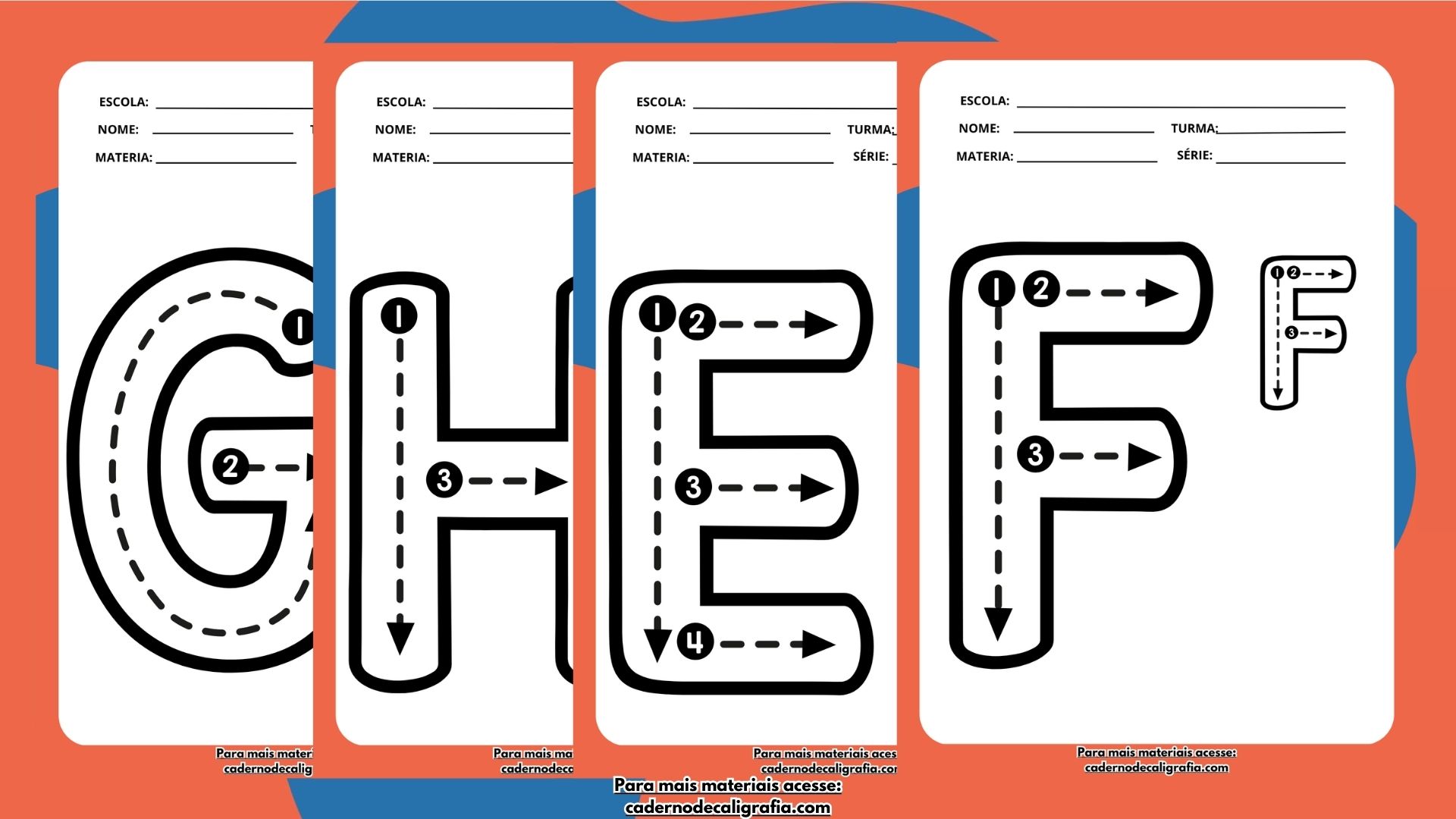 Moldes Alfabeto Tracejado para Praticar Letras